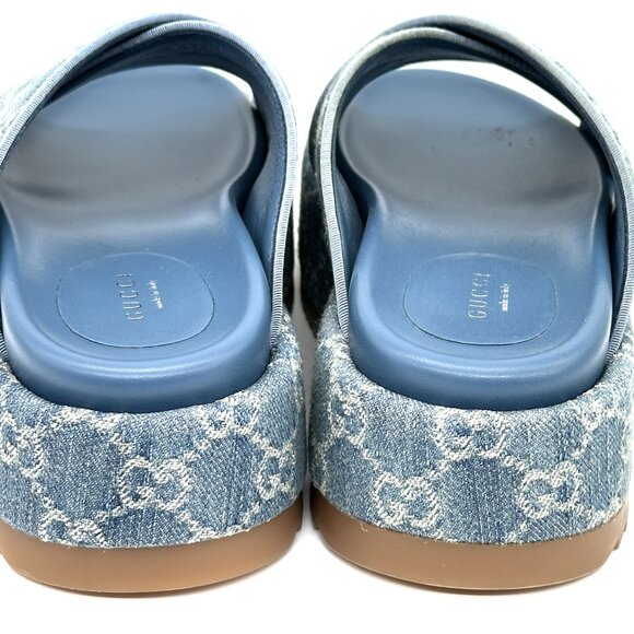 Gucci | Shoes | Gucci Gg Monogram Supreme Angelina Platform Slides ...